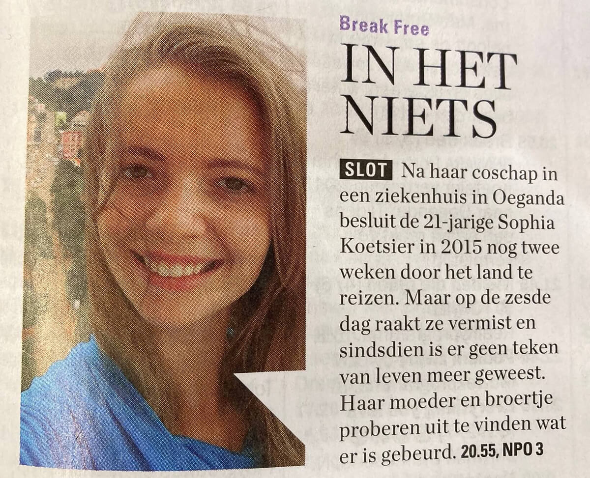 Portret van Sophia in TV programma 'Break Free' nu online te zien ...